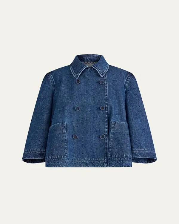 Altuzarra Hayden Denim Double-breasted Jacket - Indigo