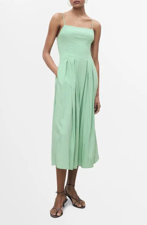 Mango Pleated Midi Dress