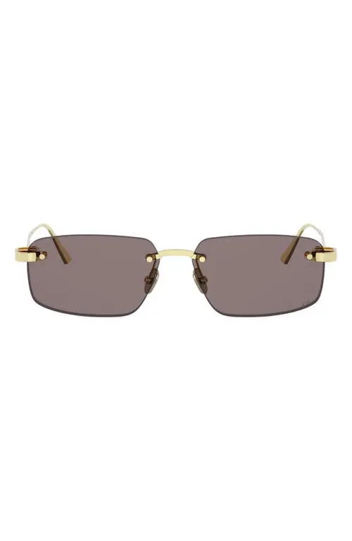 Dior Rectangle Sunglasses - Shiny Gold Dh/smoke