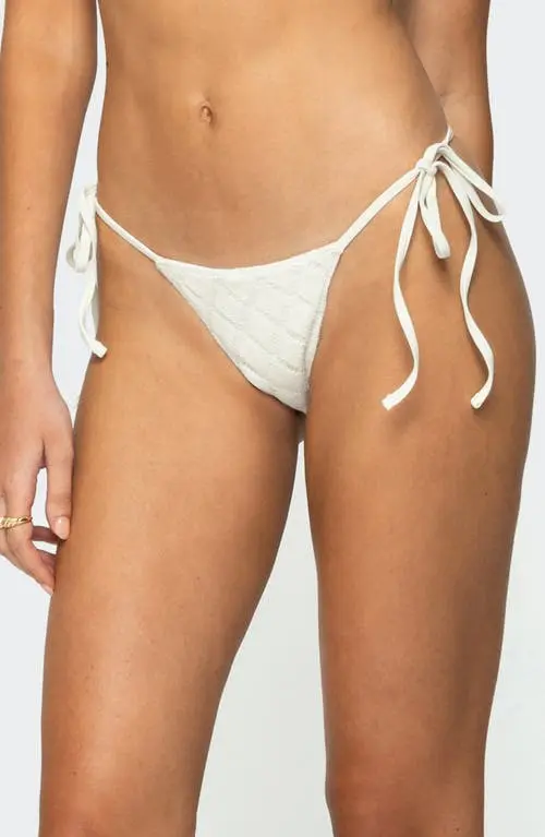 EDIKTED Open Knit Bikini Bottoms