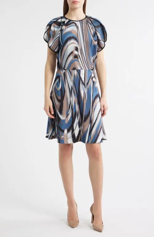 BOSS Swirl Print A-line Dress - Open Misc