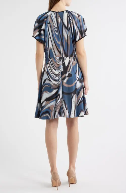 BOSS Swirl Print A-line Dress