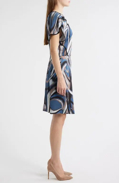 BOSS Swirl Print A-line Dress