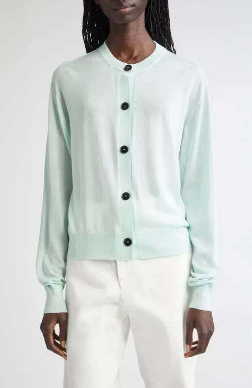 JIL SANDER Merino Wool Cardigan - Apple