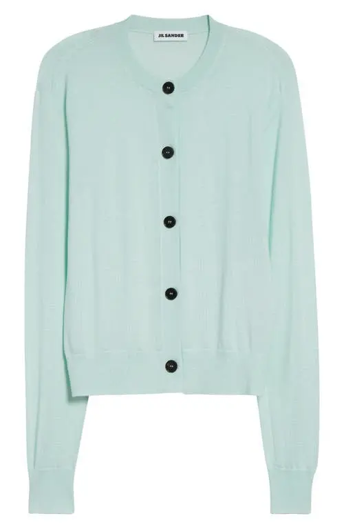 JIL SANDER Merino Wool Cardigan - Apple