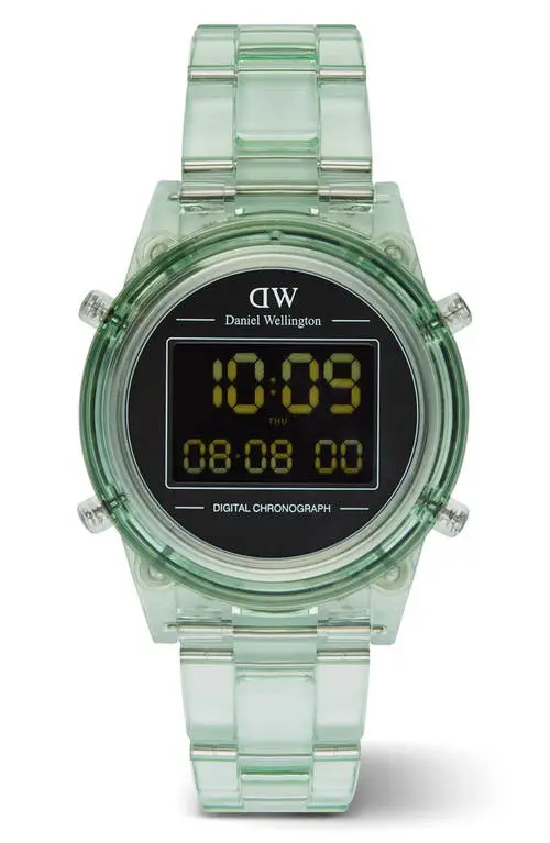 DANIEL WELLINGTON Digital Bracelet Watch - Transparent Matcha Green