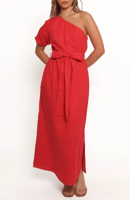 PETAL & PUP Roma One-shoulder Dress - Red