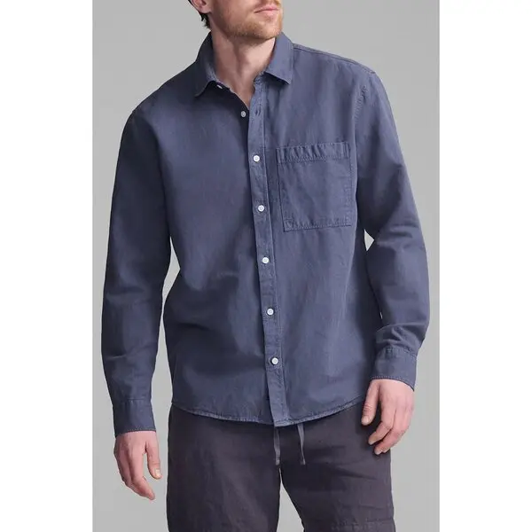 MAVI Cotton Blend Button-up Shirt - Outer Space