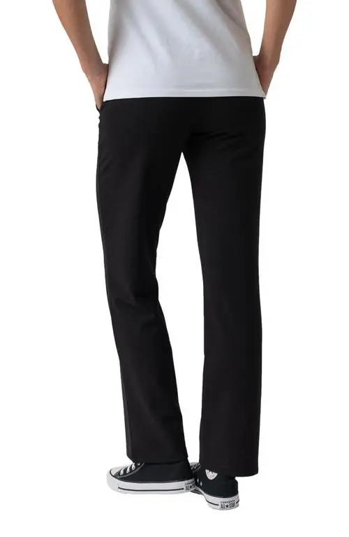 SAINT + SOFIA Straight Leg Jersey Trouser - Plain Black