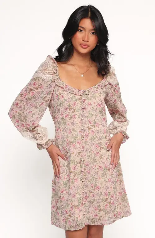 PETAL & PUP Sylvia Print Long Sleeve Mini Dress
