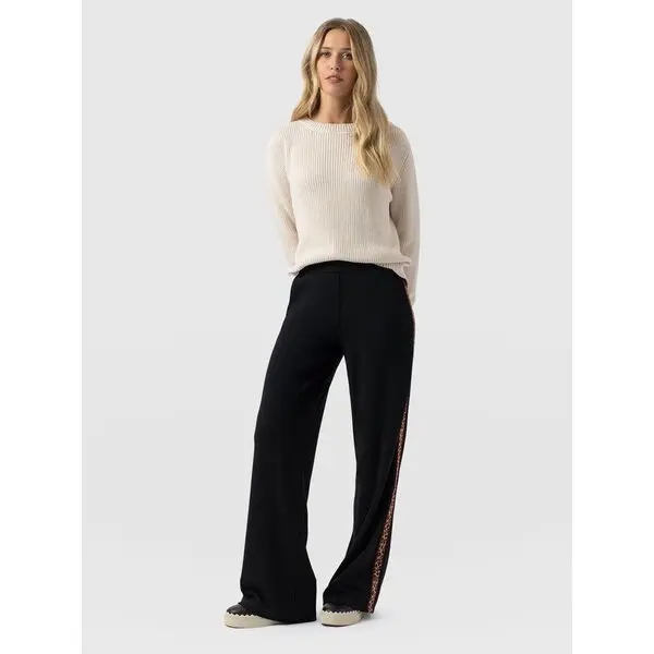 SAINT + SOFIA Victory Wide-leg Trousers - Black Leopard