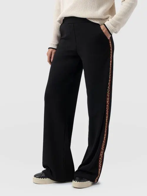 SAINT + SOFIA Victory Wide Leg Pant - Black Leopard