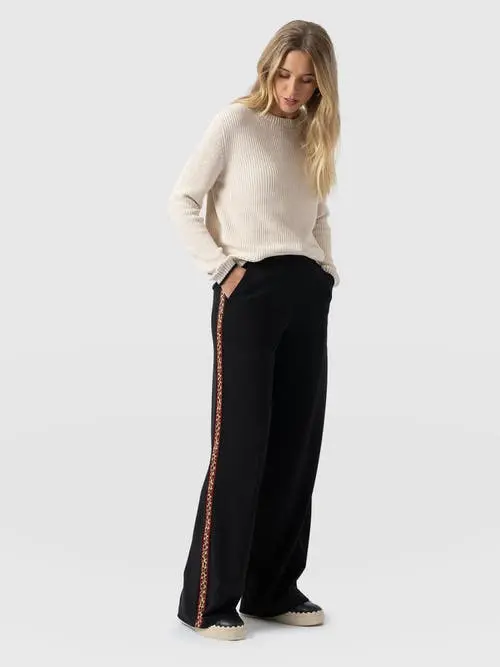 SAINT + SOFIA Victory Wide Leg Pant - Black Leopard