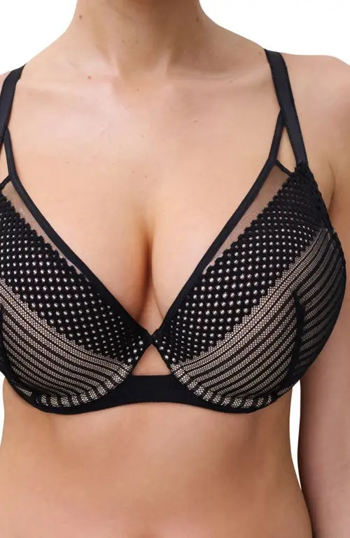 Chantelle Plunge Contour Underwire Bra - Black