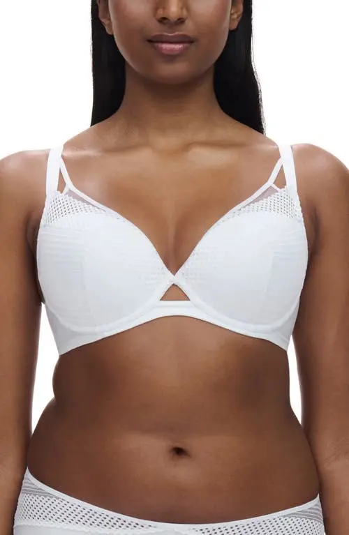 Chantelle Plunge Contour Underwire Bra - White