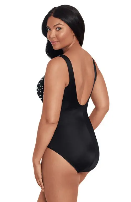 TRIMSHAPER One-piece Ruching Control Swimsuit