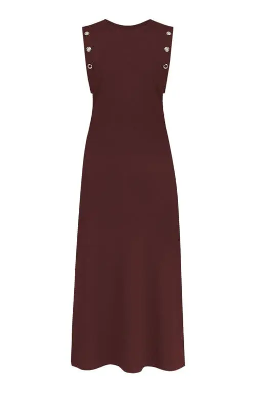 SAINT + SOFIA Rowan Eyelet Dress - Maroon