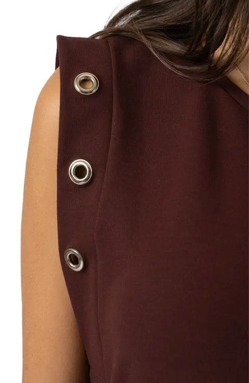 SAINT + SOFIA Rowan Eyelet Dress - Maroon