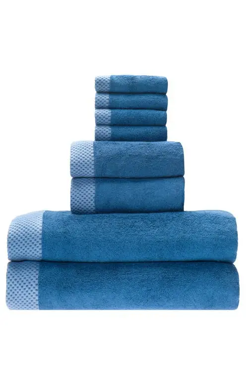 BEDVOYAGE Luxury Viscose Odor & Mildew Resistant Towel Collection - Indigo