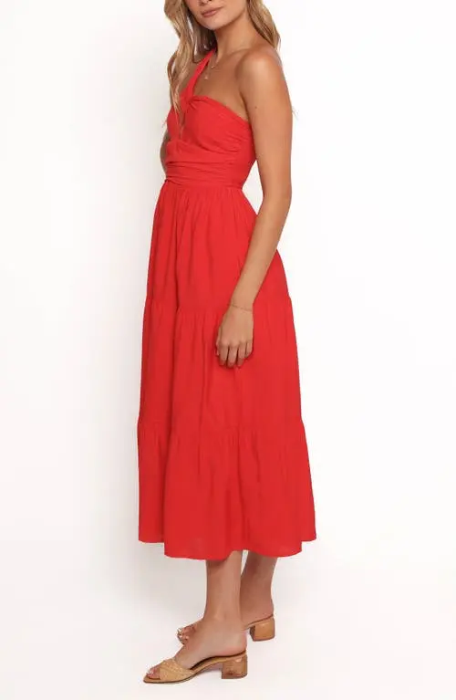 PETAL & PUP One-shoulder Maxi Dress - Red
