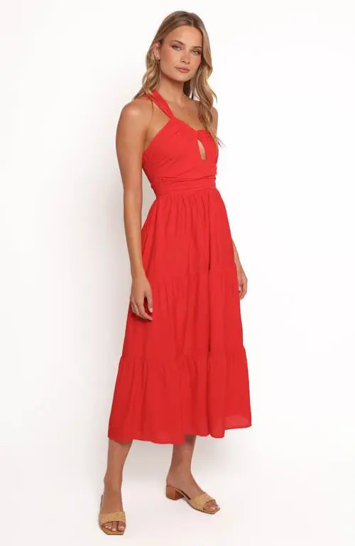 PETAL & PUP One-shoulder Maxi Dress - Red