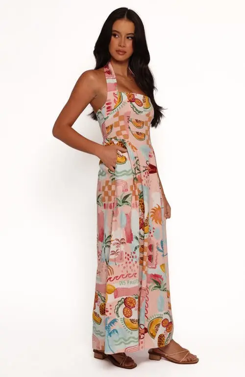 PETAL & PUP Kiera Halter Maxi Dress - Summer Haze