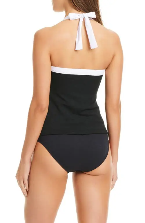 BLEU BY ROD BEATTIE Halter Neck Tankini Top - Black