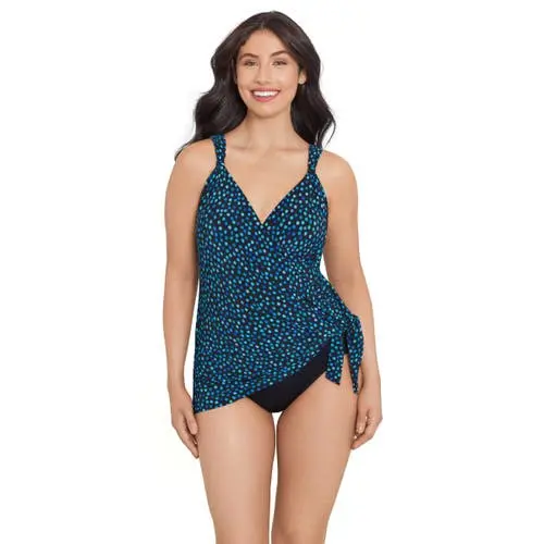 TRIMSHAPER Diana Surplice Swimdress - Funfetti
