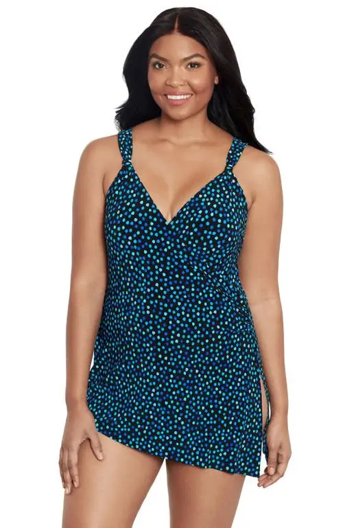 TRIMSHAPER Diana Surplice Side-tie Coverage Swimdress