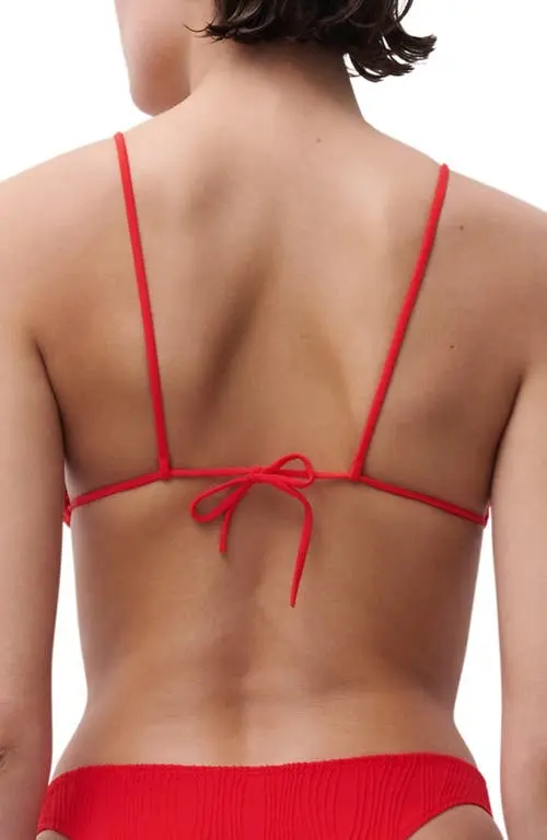 Chantelle Jacquard Triangle Bikini Top - Cherry Red
