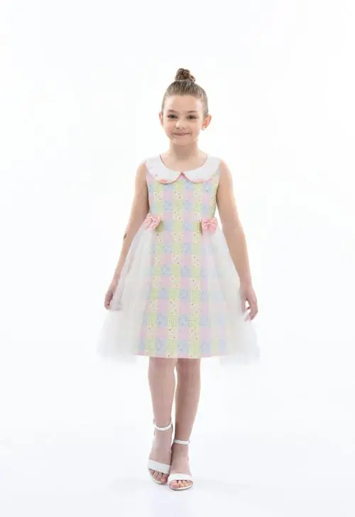 MIMI TUTU Gingham Tulle Dress