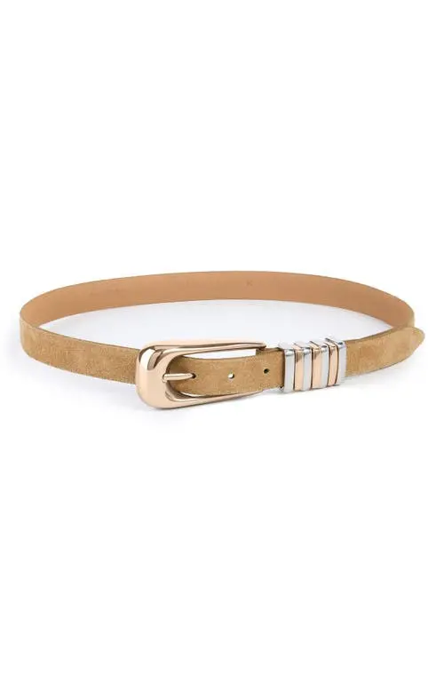 Ettika Metal Core Suede Belt - Shiitake