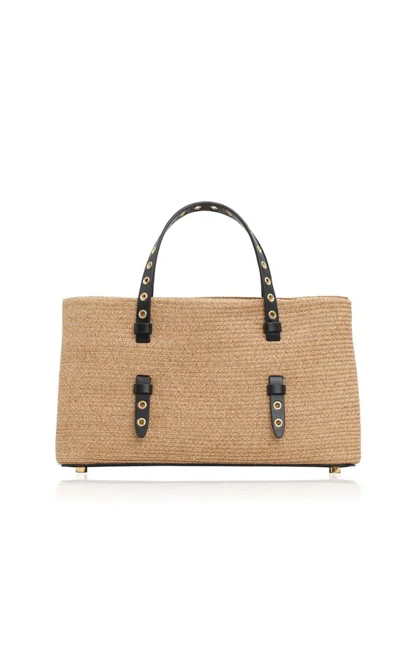 Alaïa La Mina E/w 25 Straw Bag - Neutral