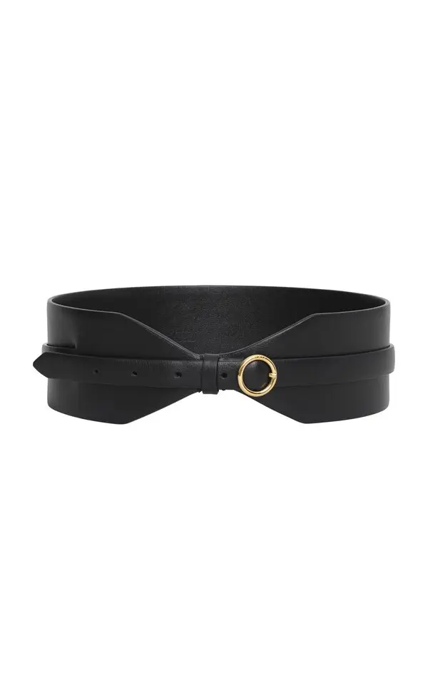 Alaïa Large Leather Waist Belt - Black