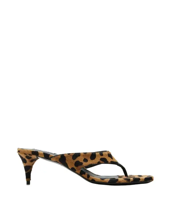 Alaïa Leopard-print Pony Hair Thong Sandals - Animal