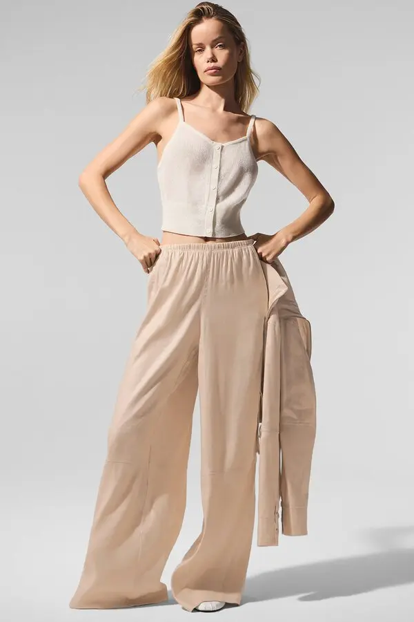 Alo Yoga Linen Getaway Cargo Wide Leg Pants