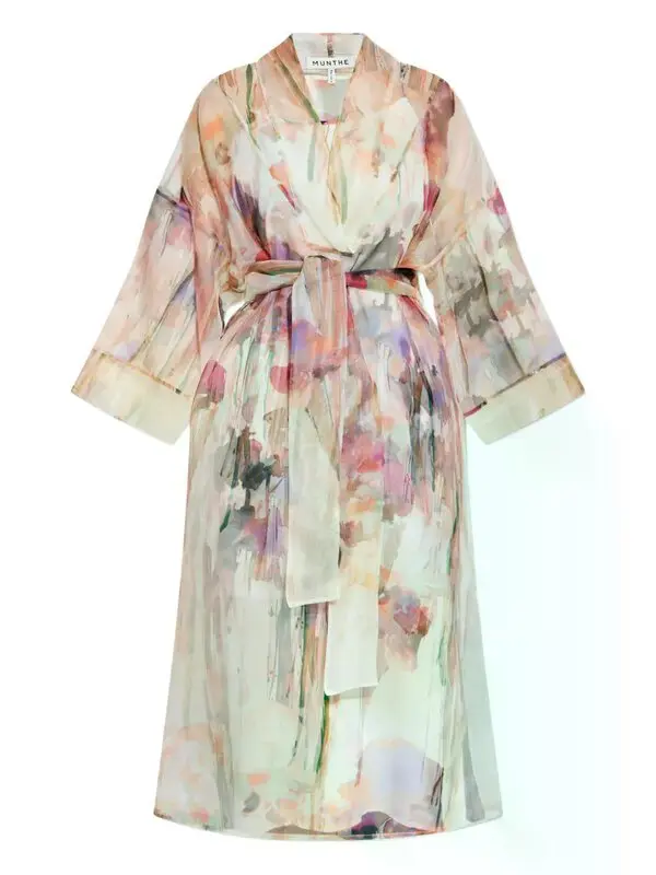 Munthe Floral-print Sheer Coat