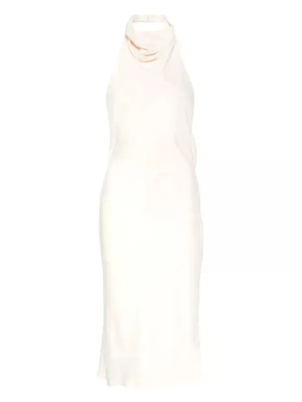 TOM FORD Halterneck Midi Dress - Neutrals