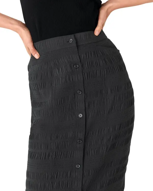 Whistles Sienna Plisse Midi Skirt