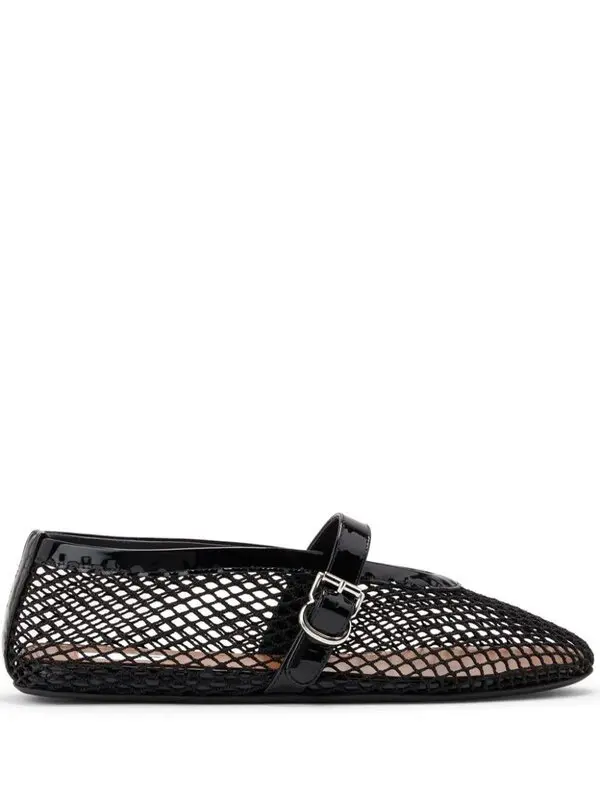 Alaïa Fishnet Ballet Flats - Black