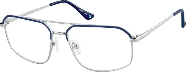 Zenni Vintage Aviator Full Rim Eyeglasses - Blue