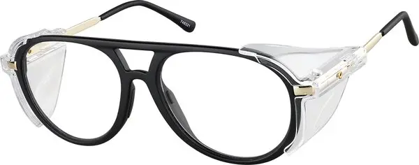 Zenni Vintage Aviator Full Rim Eyeglasses - Matte Black