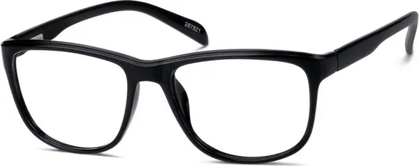 Zenni Classic Square Full Rim Glasses - Black