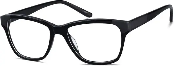 Zenni Classic Square Full Rim Glasses - Black