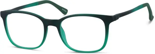 Zenni Classic Square Eyeglasses Full Rim Frame - Green