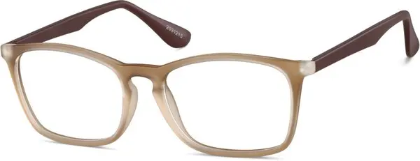 Zenni Classic Square Full Rim Glasses - Latte