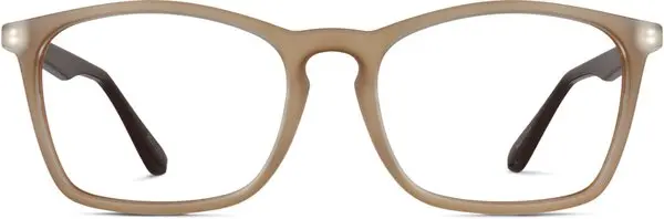 Zenni Classic Square Full Rim Glasses - Latte