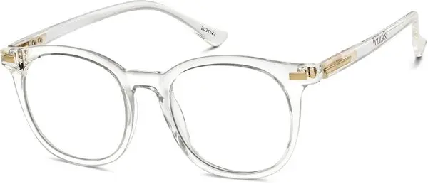 Zenni Minimalist Round Eyeglasses Full Rim Frame - Clear