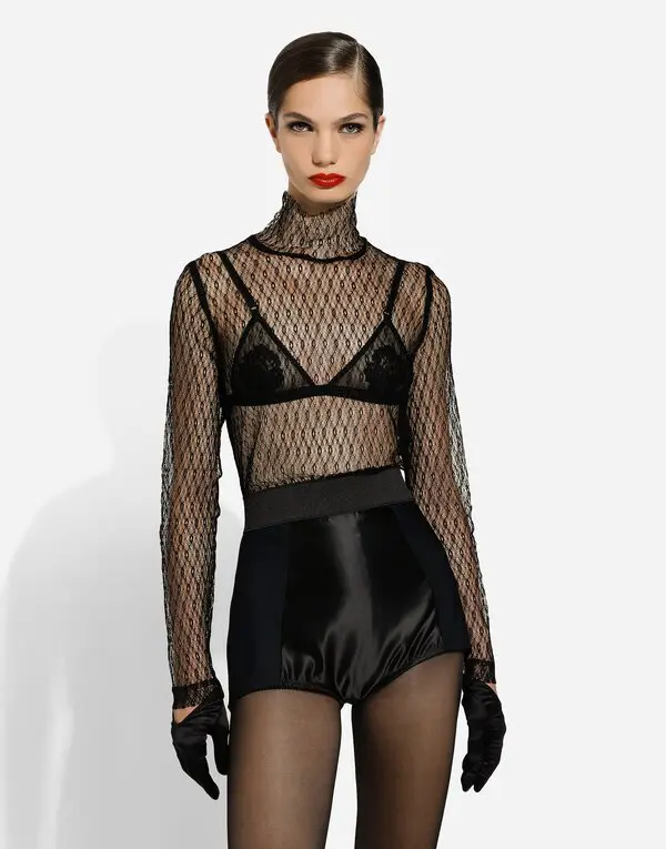 Dolce & Gabbana Mesh Blouse - Black