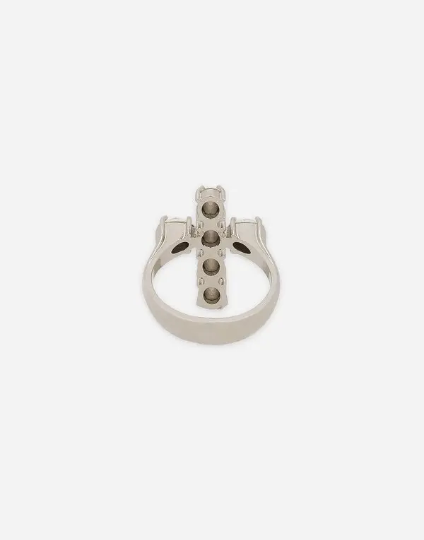 Dolce & Gabbana Ring With Rhinestone Cross - Crystal